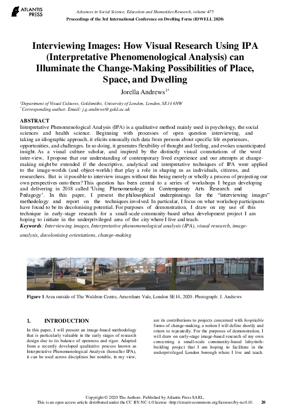 (PDF) Interviewing Images: How Visual Research Using IPA ...