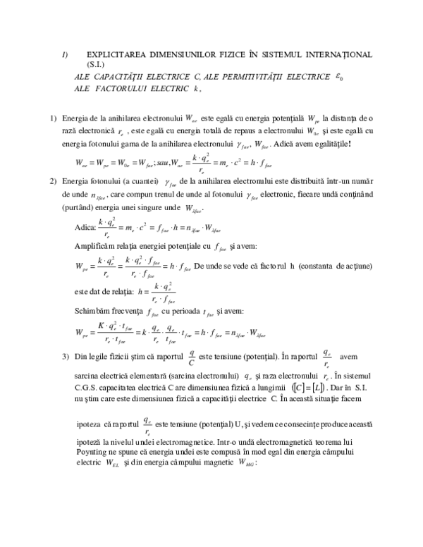 (PDF) Capacitatea electrica a fotonului in vid