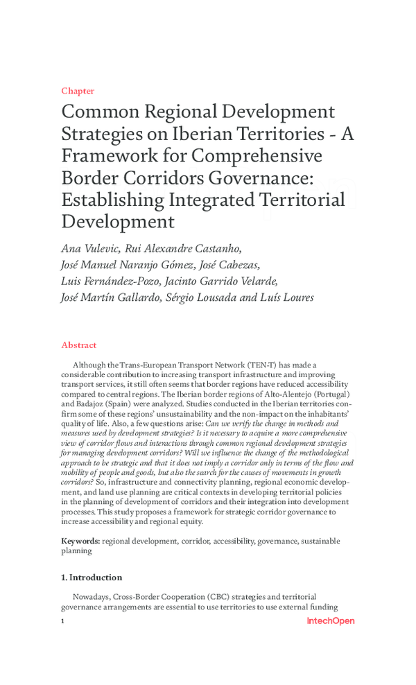 (PDF) Common Regional Development Strategies on Iberian Territories -A ...