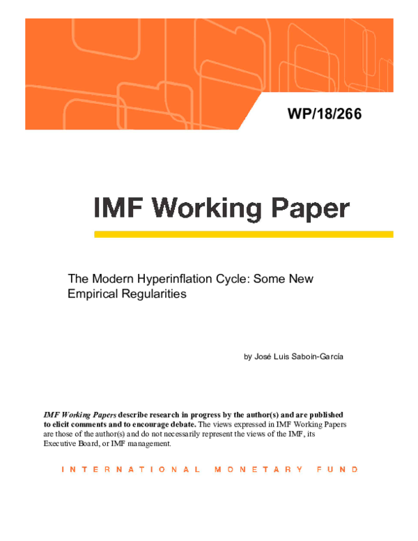 (PDF) The Modern Hyperinflation Cycle