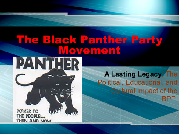 (PPT) The Black Panther Party Movement: Vanguards of the Revolution
