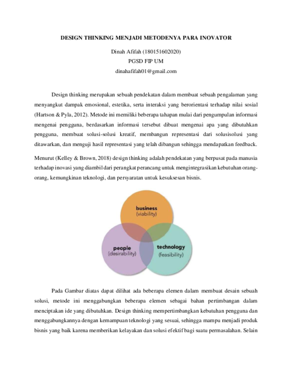 (PDF) DESIGN THINKING MENJADI METODENYA PARA INOVATOR