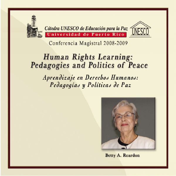 (PDF) Aprendizaje en derechos humanos: Pedagogías y políticas de paz ...