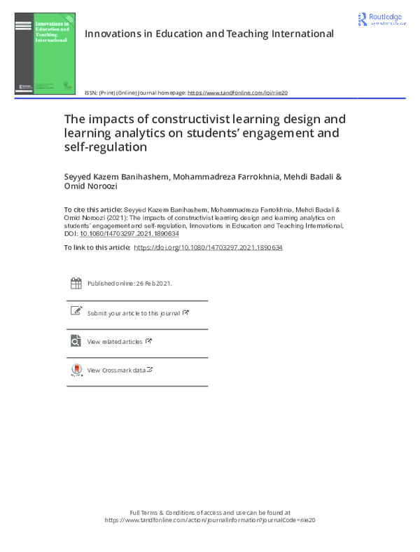 (PDF) The impacts of constructivist learning design and learning analytics on students ...