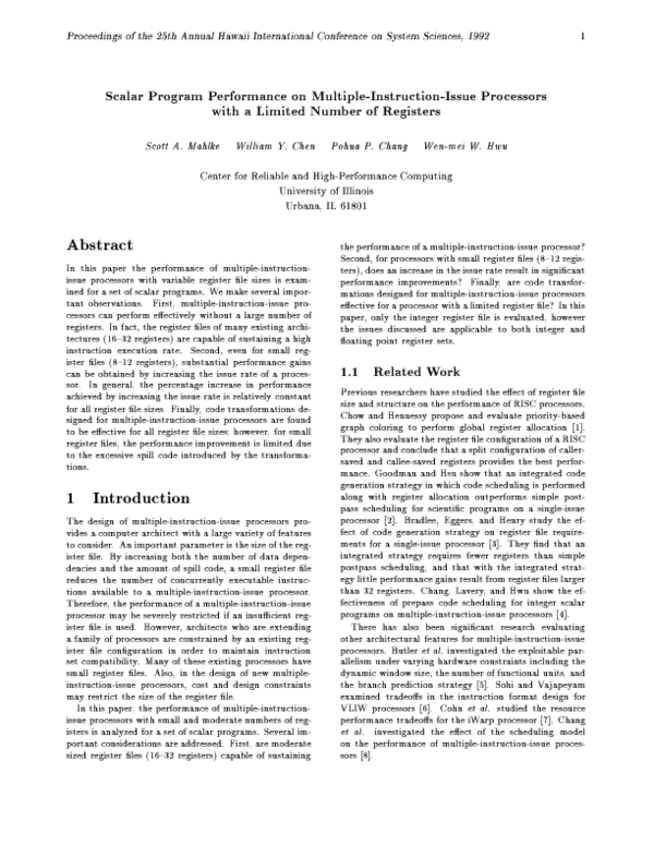 (PDF) Context Switching with Multiple Register Windows: A RISC Performance Study | Wittaya ...