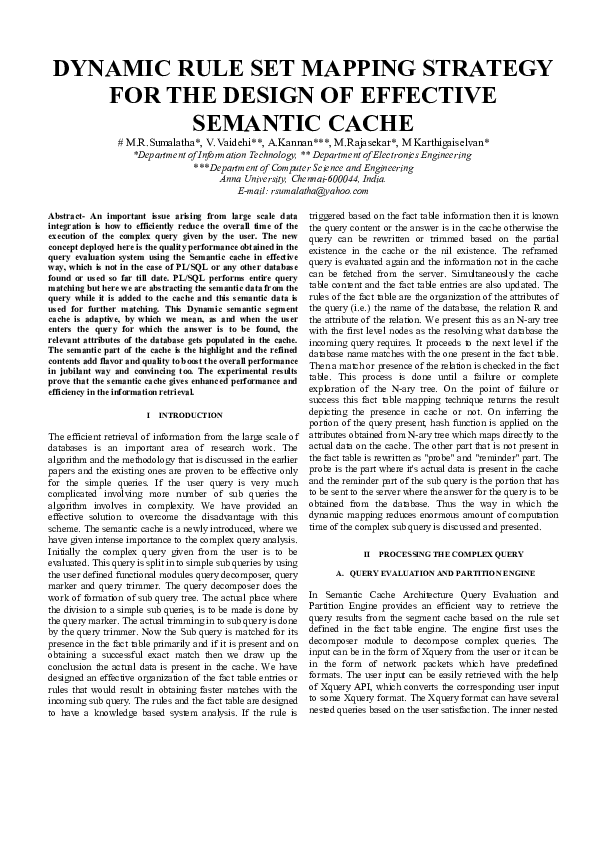 (PDF) Dynamic Rule Set Mapping Strategy for the Design of Effective ...