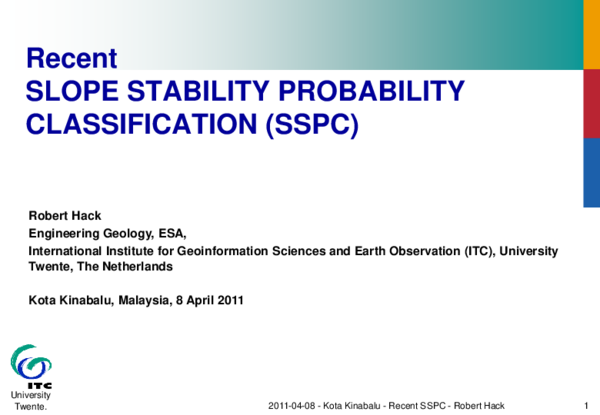 (PDF) Recent Slope Stability Probability Classification (SSPC)