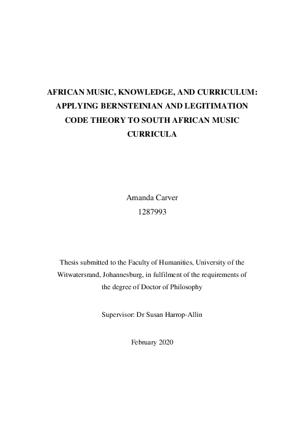 PDF AFRICAN MUSIC KNOWLEDGE AND CURRICULUM APPLYING BERNSTEINIAN pdf-african-music-knowledge-and-curriculum-applying-bernsteinian