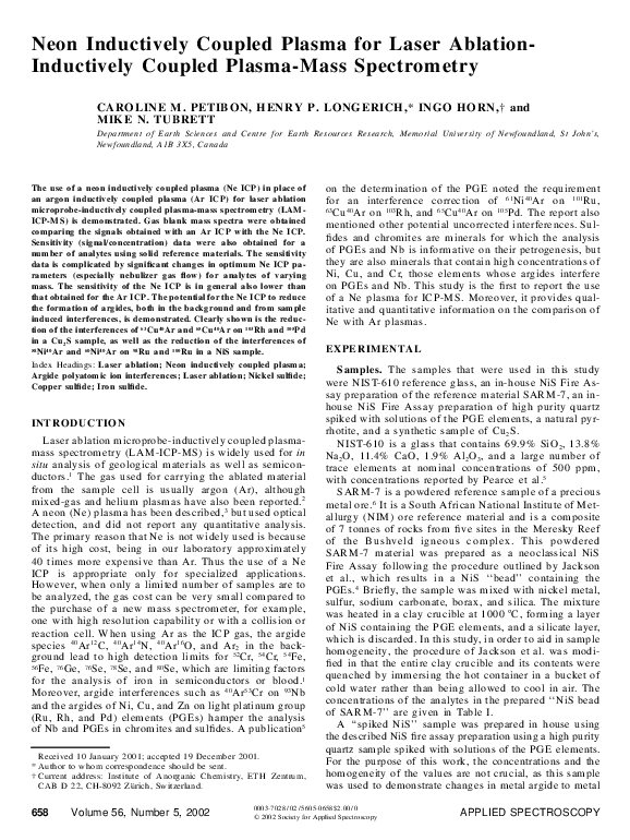 (PDF) Neon Inductively Coupled Plasma for Laser Ablation-Inductively ...