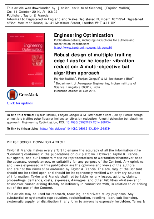 (PDF) Robust Design of Trailing Edge Flap with Orthogonal Array ...