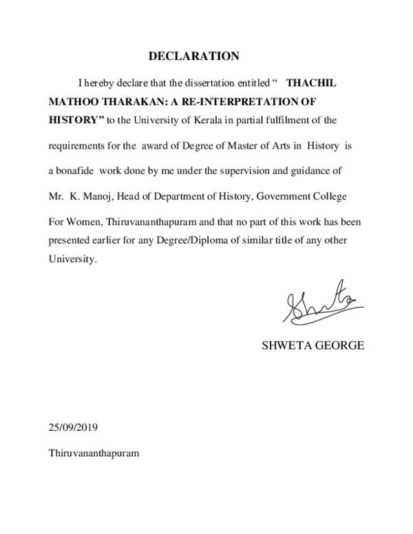 (PDF) Re thinking Travancore History Legacy of Thachil Mathu Tharakan