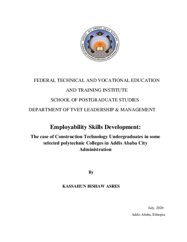 (PDF) Employability Skills Development: The case of Construction ...