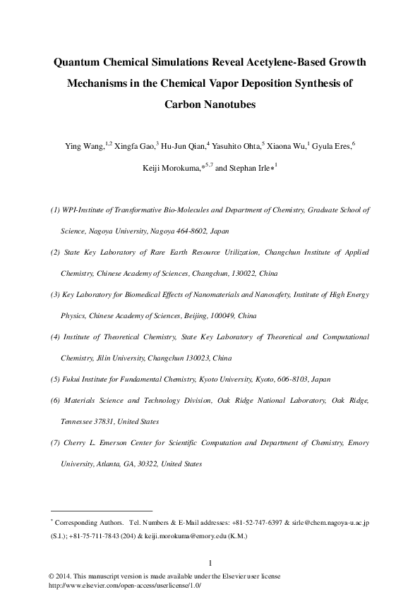 (PDF) Quantum chemical simulations reveal acetylene-based growth mechanisms in the chemical ...