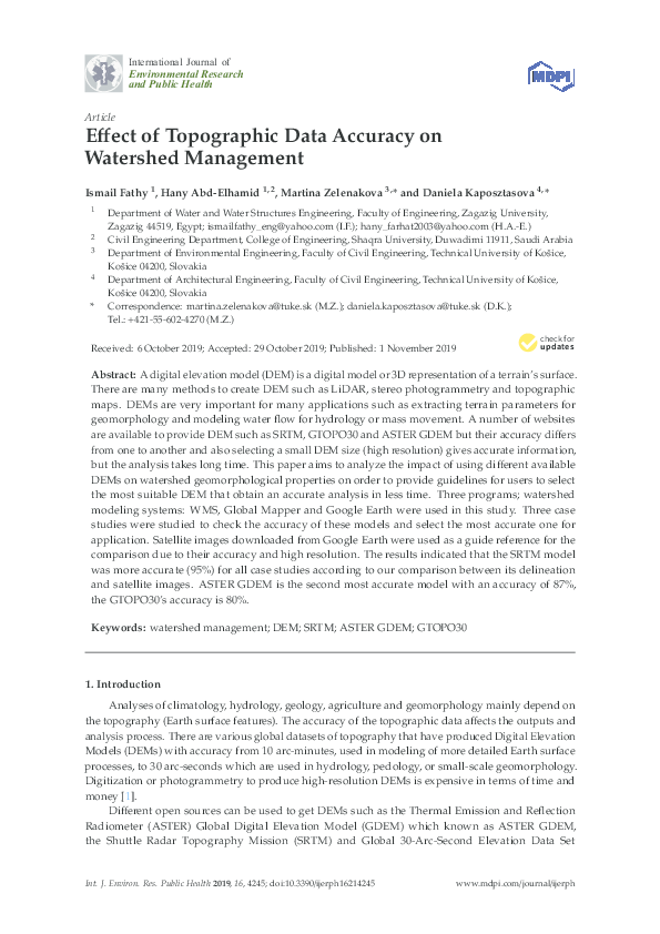 (PDF) Effect of Topographic Data Accuracy on Watershed Management