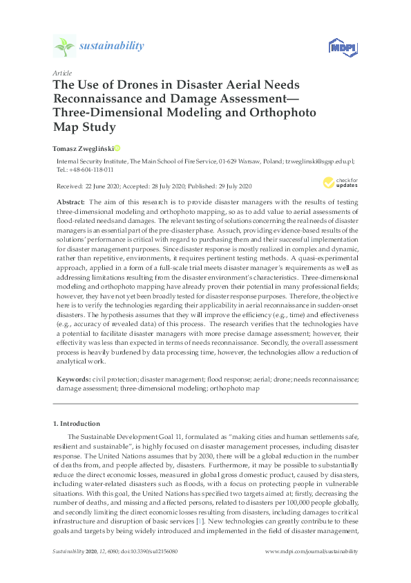 (PDF) The Use of Drones in Disaster Aerial Needs Reconnaissance and ...