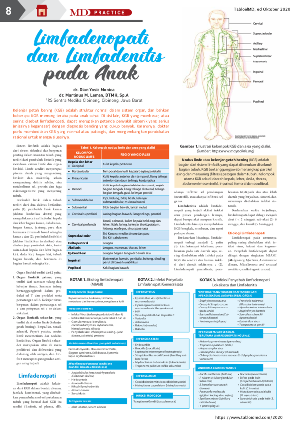 (PDF) Limfadenopati dan Limfadenitis pada Anak