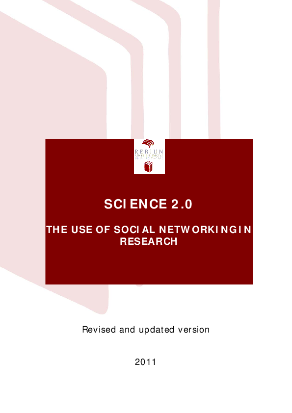 (PDF) Science 2.0: The Use of Social Networking in Research