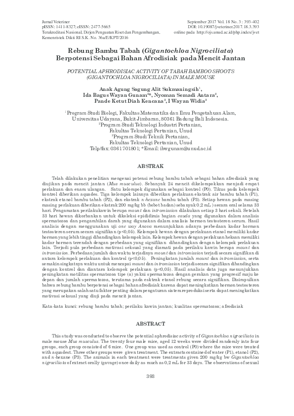 (PDF) Rebung Bambu Tabah (Gigantochloa Nigrociliata) Berpotensi Sebagai ...