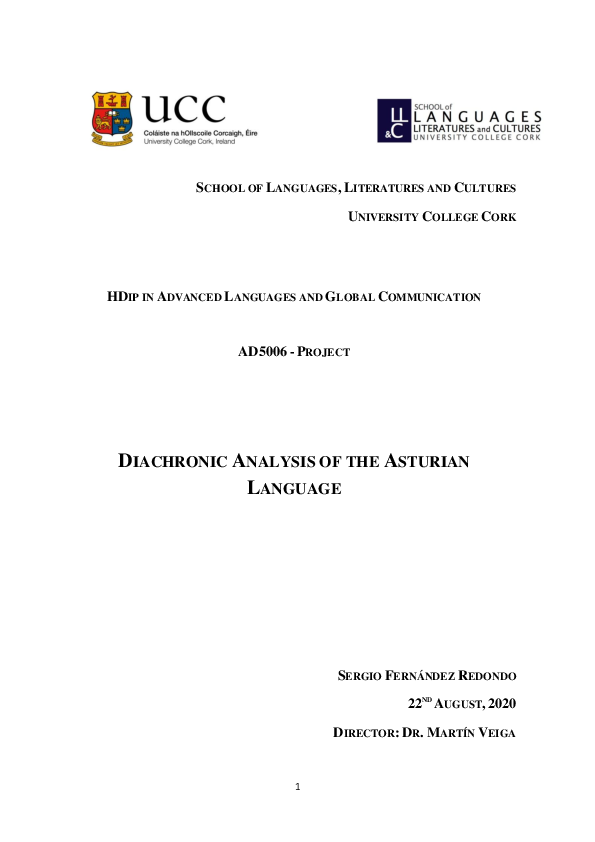 (PDF) Diachronic Analysis of the Asturian Language