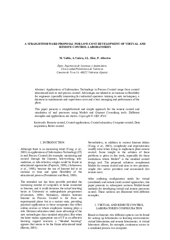 (PDF) A straightforward proposal for low-cost development of virtual ...
