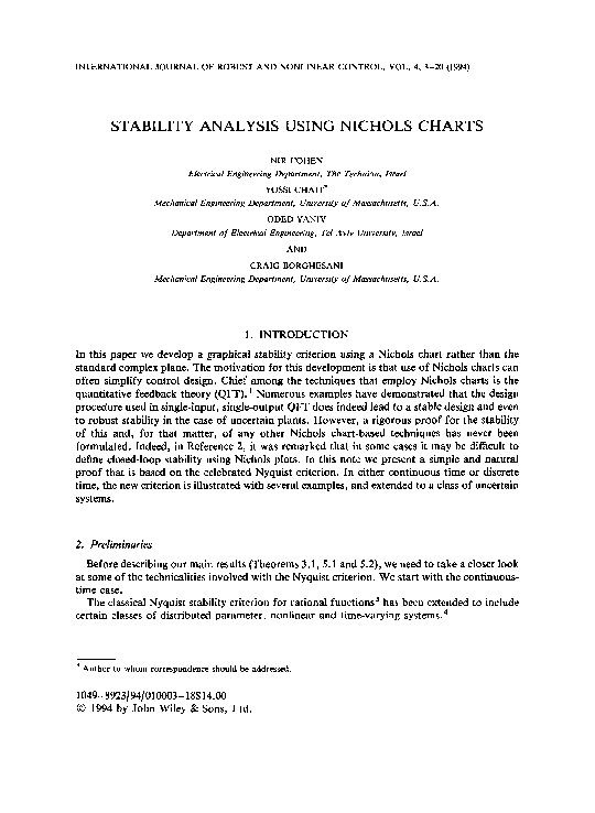 (PDF) Stability analysis using Nichols charts
