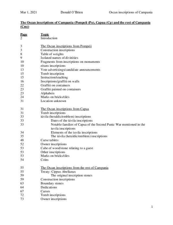 (PDF) Oscan Inscriptions of Campania 2021-03-01