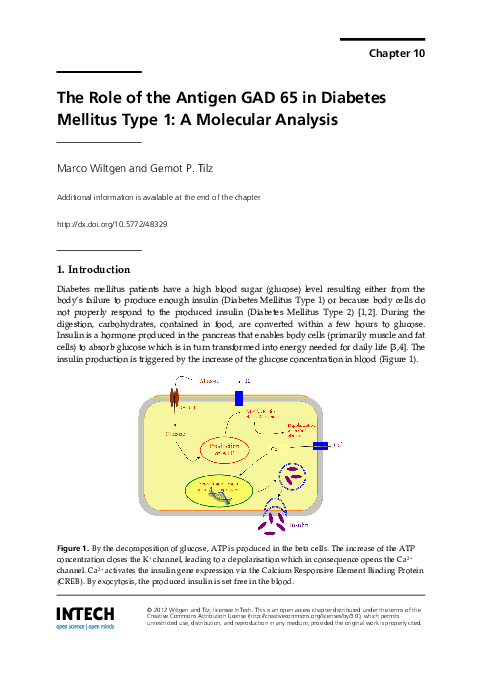 (PDF) The Role of the Antigen GAD 65 in Diabetes Mellitus Type 1: A ...