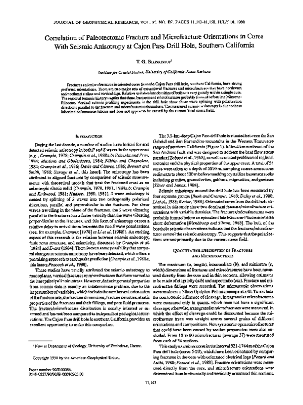 Pdf Correlation Of Paleotectonic Fracture And Microfracture