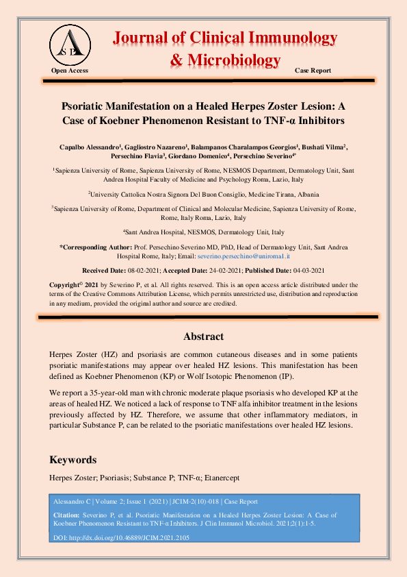 (PDF) Psoriatic Manifestation on a Healed Herpes Zoster Lesion: A Case ...