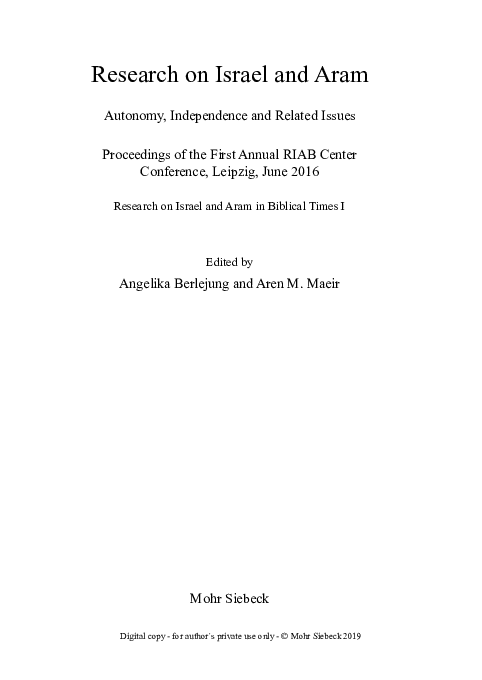 (PDF) The Myth of Aramaean Culture