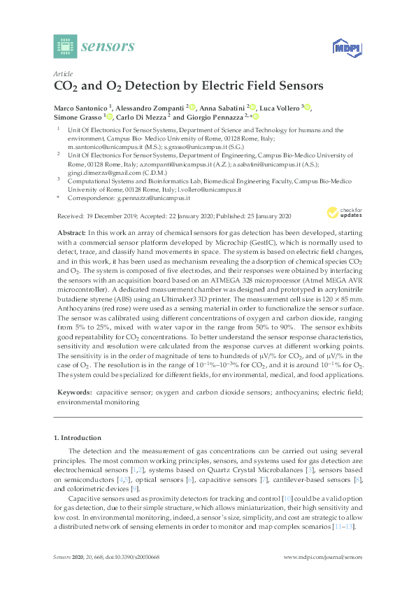(PDF) CO2 and O2 Detection by Electric Field Sensors