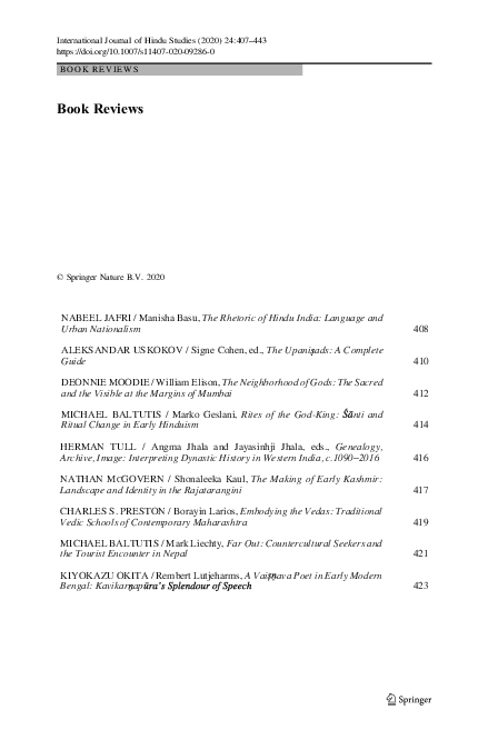 (PDF) Book Review of Jainism and Environmental Philosophy: Karma and ...