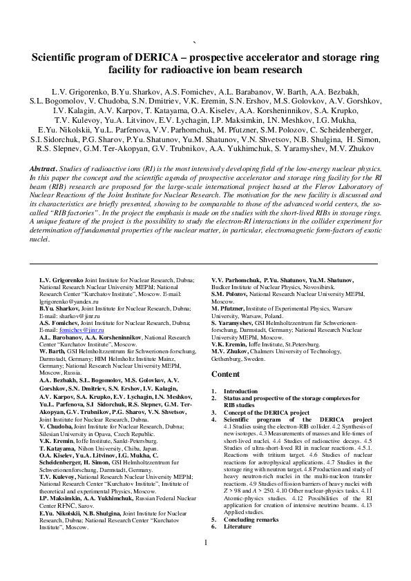 (PDF) First storage and cooling of secondary heavy-ion beams at relativistic energies ...