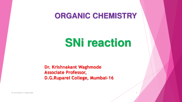 (PDF) ORGANIC CHEMISTRY SNi reaction