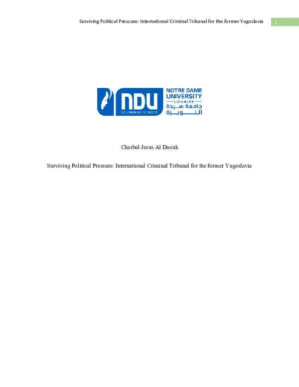 (DOC) Charbel-Jesus Al Daouk Surviving Political Pressure ...