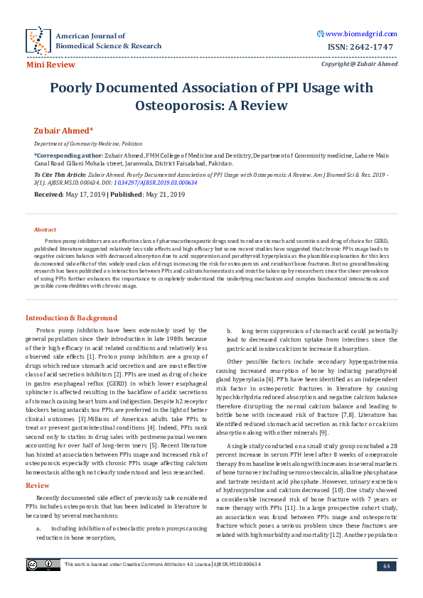 (PDF) Biomedgrid LLC - Poorly Documented Association of PPI Usage with ...