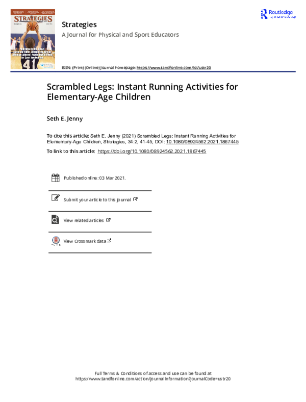 (PDF) Scrambled Legs: Instant Running Activities for Elementary-Age ...