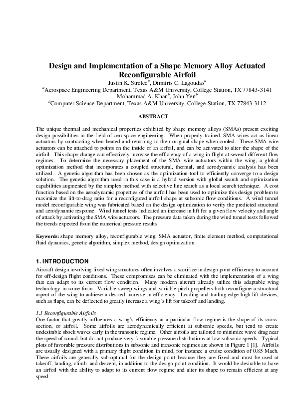 Pdf Design And Implementation Of A Shape Memory Alloy Actuated