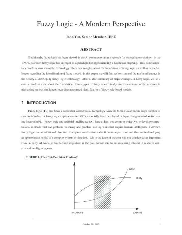 (PDF) Fuzzy logic-a modern perspective
