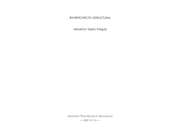 (PDF) ANTEPROYECTO ESTRUCTURAL