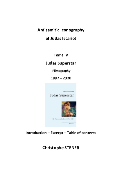 (PDF) Judas Superstar - Antisemitic Iconography of Judas Iscariot in cinema