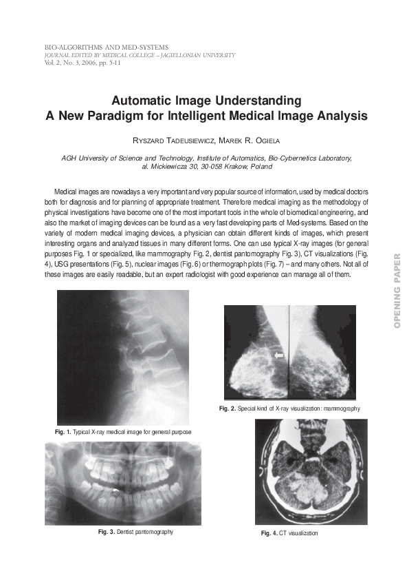 (PDF) Medical Automatic Image Understanding A New Paradigm for ...