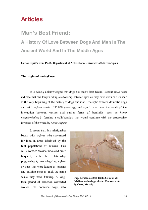 (PDF) Man's Best Friend: A History Of Love Between Dogs And Men In The ...