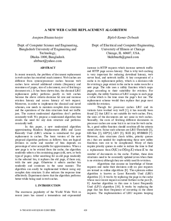 (PDF) A new Web cache replacement algorithm