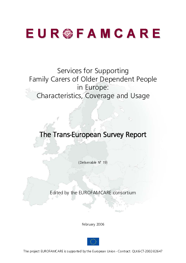 (PDF) Supporting Family Carers of Older People in Europe – The Trans ...