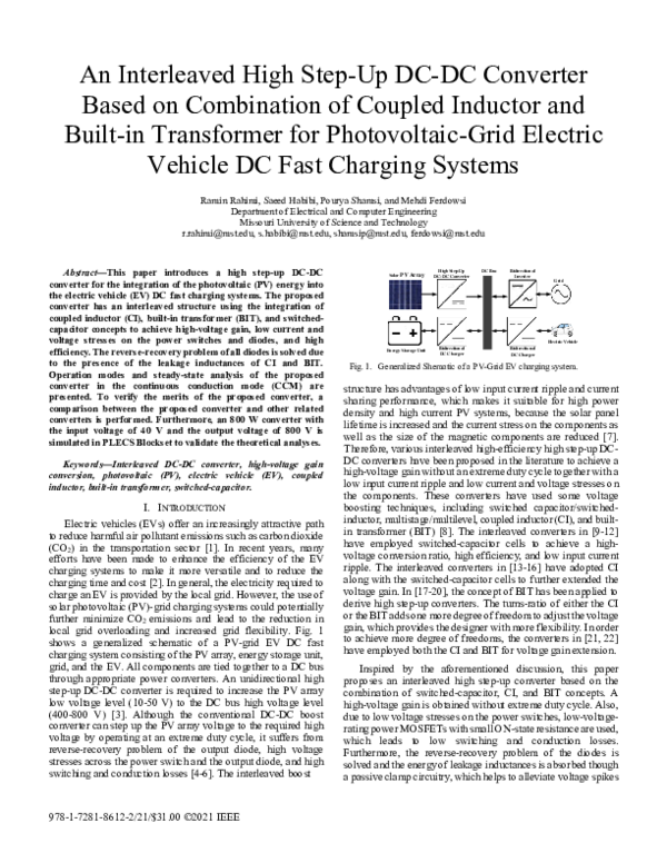 (PDF) An Interleaved High Step-Up DC-DC Converter Based on Combination of Coupled Inductor and ...