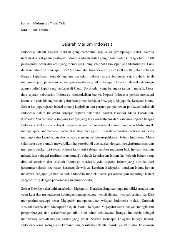 (PDF) Sejarah Maritim Indonesia