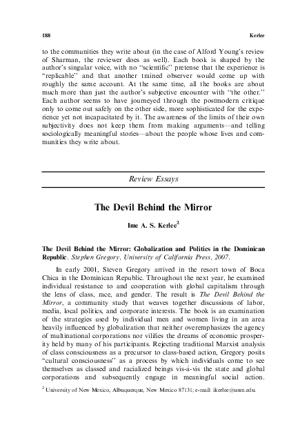 (PDF) The Devil Behind the Mirror