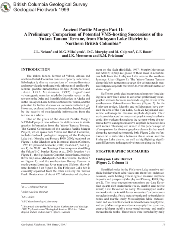 (PDF) Ancient Pacific Margin Part II: A Preliminary Comparison of ...