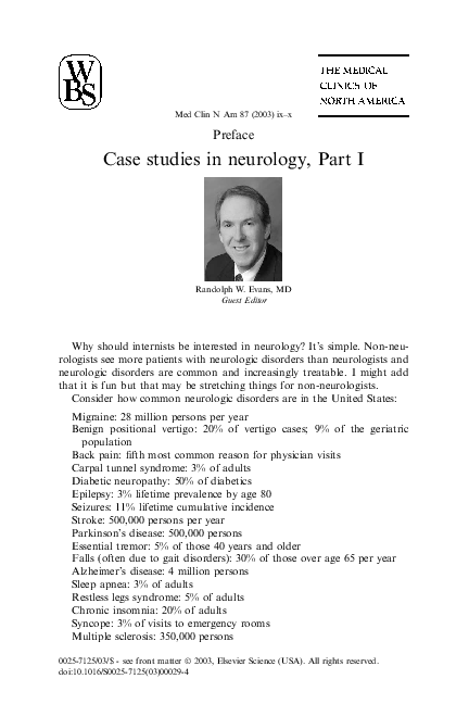 (PDF) Case studies in neurology, Part I